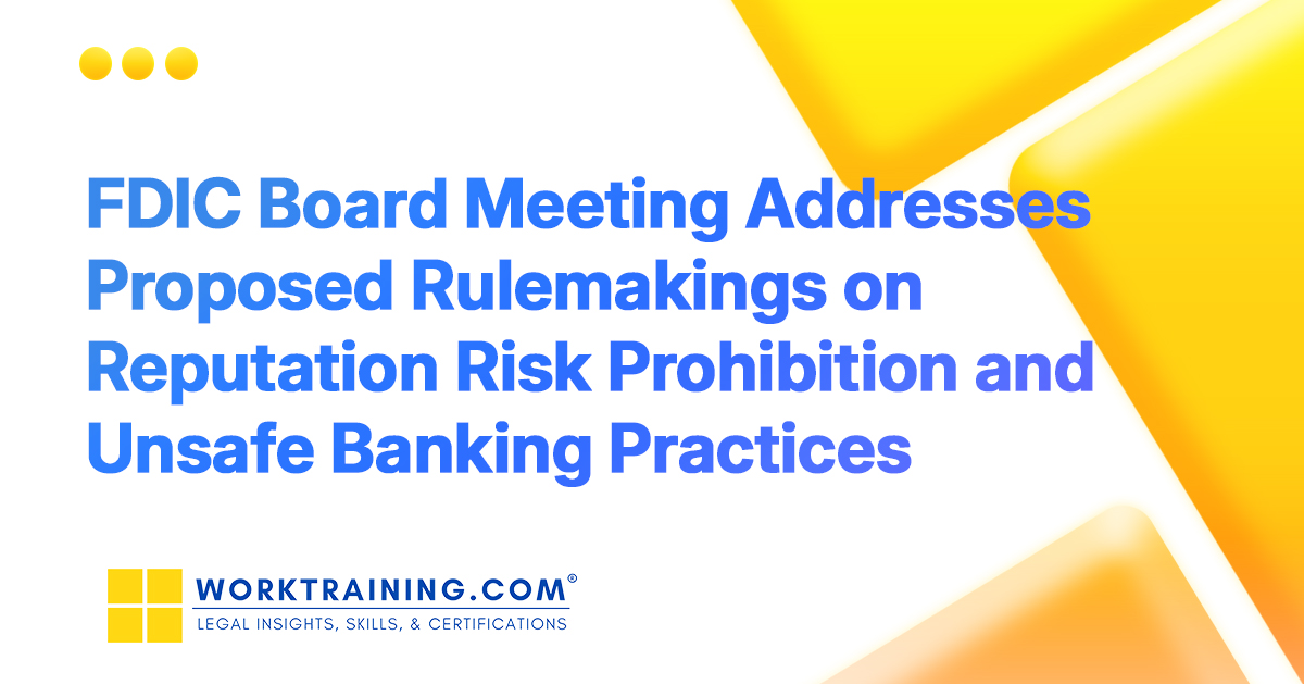 FDIC Proposes Reputation Risk Ban