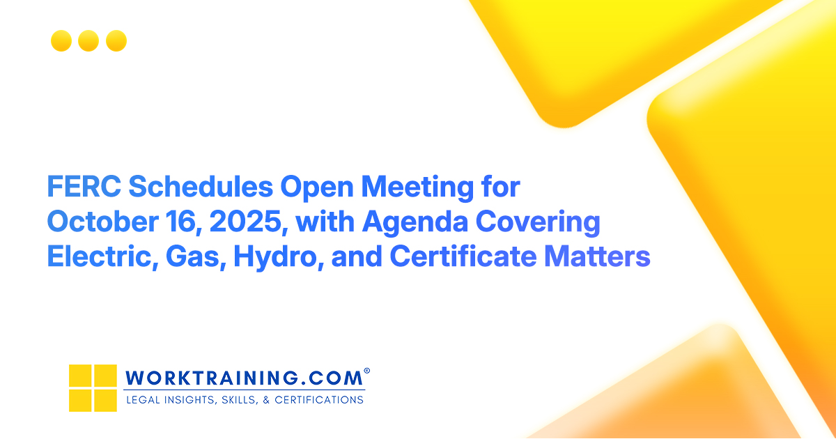FERC October 2025 Meeting Agenda