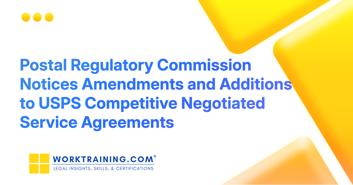 PRC Notices USPS Service Agreements