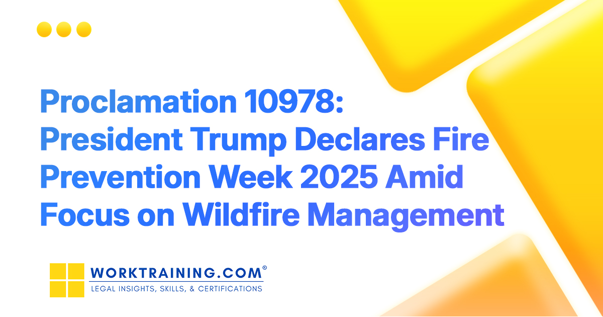 Trump's Fire Prevention Week Proclamation 2025