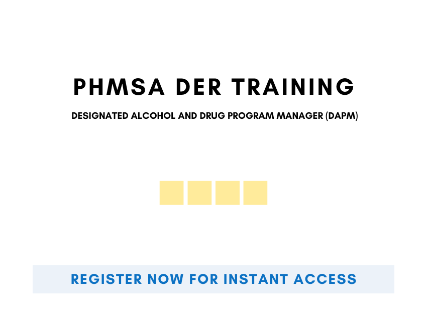 PHMSA Designated Employer Representitive Training (DER)