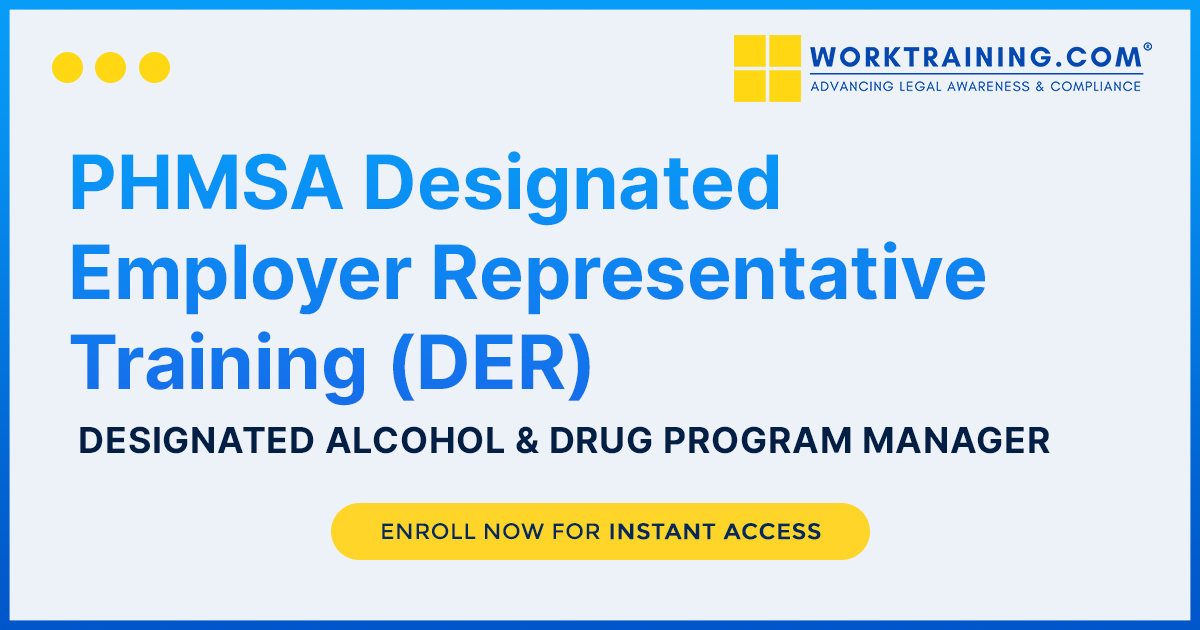PHMSA Designated Employer Representitive Training (DER)